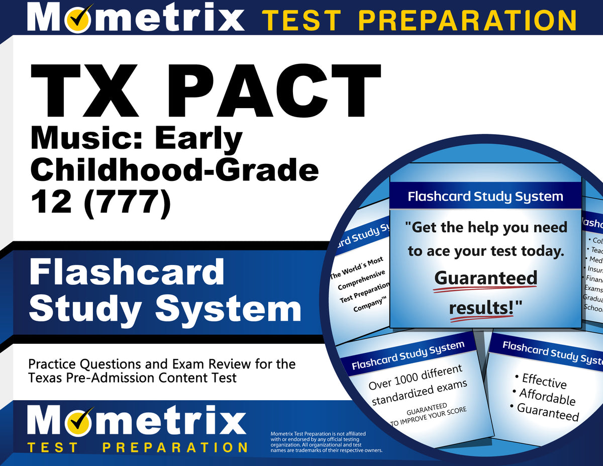 TX PACT Music: Early Childhood-Grade 12 (777) Flashcard Study System ...